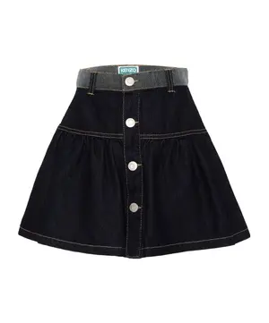 Kenzo Button-up Denim Skirt