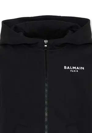 Balmain Logo-print Zip-up Hoodie