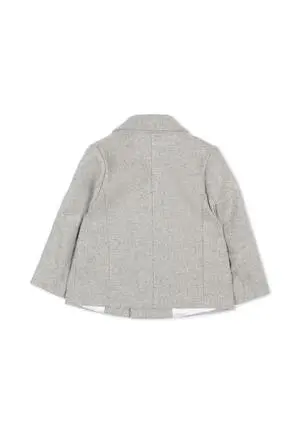 Balmain Logo-plaque Notched-lapels Jacket