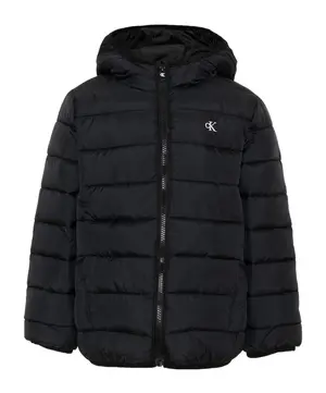 Calvin Klein Logo-print Padded Jacket - Black