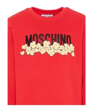 Moschino Long-sleeved Ruffled Dress With Graphic Print