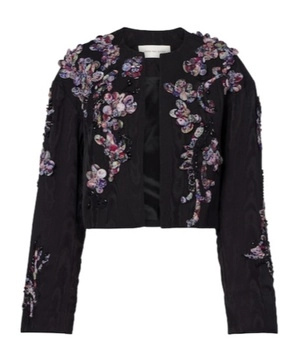 Dries Van Noten Vonda Appliqué-embellished Cropped Jacket