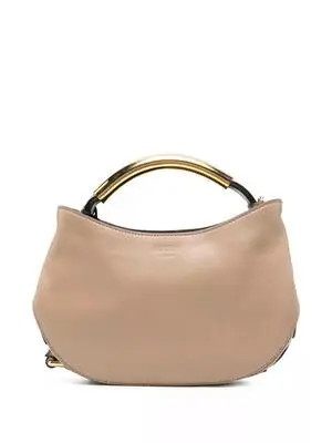 Moschino Metal Handle Tote Bag - Brown