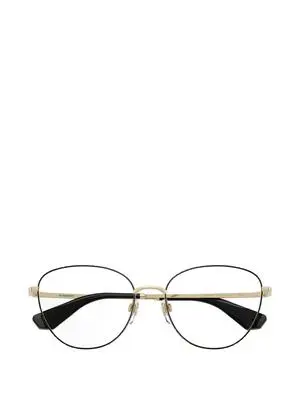 Burberry Engraved Round-frame Glasses