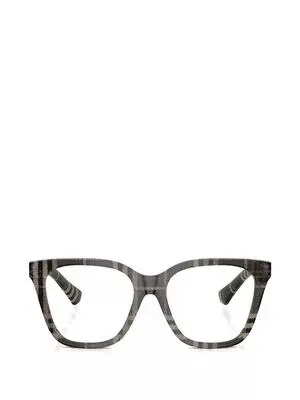 Burberry Checked Browline Glasses - Black