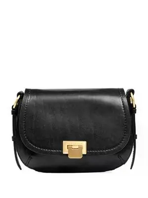 THE BRIDGE Federica Leather Flap-top Cross Body Bag - Black