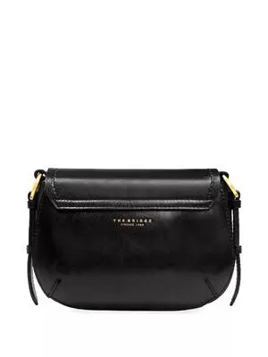 THE BRIDGE Federica Leather Flap-top Cross Body Bag - Black