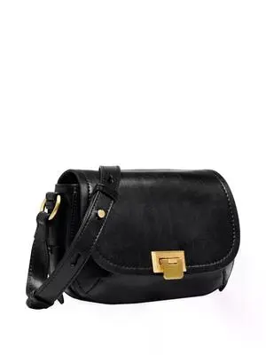 THE BRIDGE Federica Leather Flap-top Cross Body Bag - Black