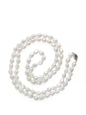 BAGGINS Tone Freshwater Baroque Pearl Necklace - Silver