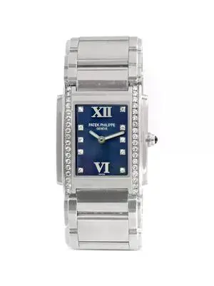 Patek Philippe Twenty~4 25mm Stainless Steel Diamond Watch - Blue