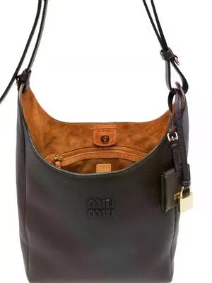 Miu Miu Embossed-logo Leather Shoulder Bag