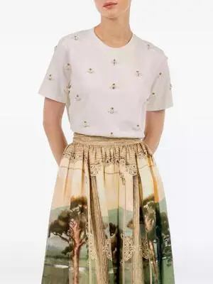 Agua Bendita Sama Paraiso Embroidered T-shirt - White