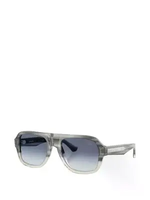 Burberry Striated Geometric Sunglasses