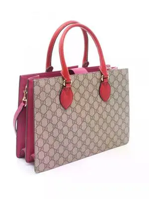 Gucci Gg Supreme Convertible Top Handle Bag Satchel