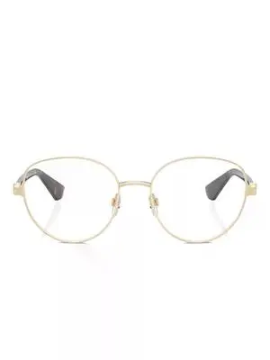 Burberry Oval-framed Glasses - Gold