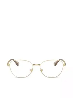 POLO RALPH LAUREN EYEWEAR Logo-engraved Round-frame Glasses - Gold