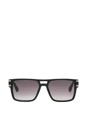Philipp Plein Logo-plaque Square-frame Sunglasses - Black