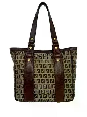 Fendi 2000-2010 Zucchino Canvas Tote Bag - Neutrals