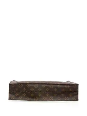 LOUIS VUITTON 2007 Monogram Sac Plat Tote Bag - Brown