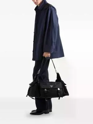 Prada Re-nylon And Leather Duffel Bag