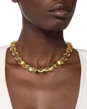 Alexis Bittar Molten Bar Link Necklace - Gold