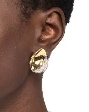 Alexis Bittar Solanales Crystal Petal Post Earrings - Gold