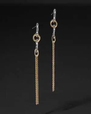 Alexis Bittar Solanales Crystal Linked Spear Tassel Earrings