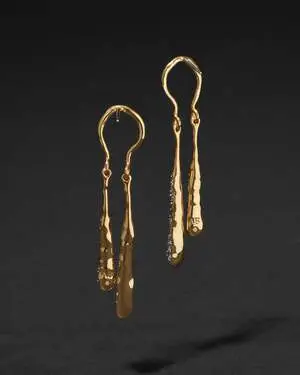 Alexis Bittar Solanales Crystal Coiled Tear Drop Earrings