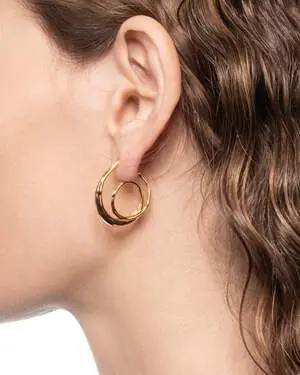 Alexis Bittar Molten Spiral Hoop Earrings - Gold