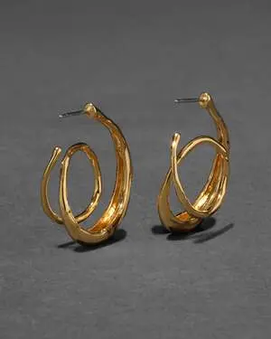 Alexis Bittar Molten Spiral Hoop Earrings