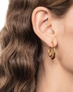 Alexis Bittar Molten Small Spiral Hoop Earrings