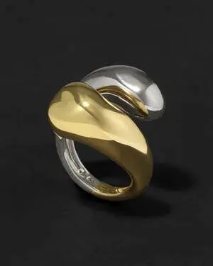 Alexis Bittar Molten Sculptural Cuff Bracelet - Two-tone,silver