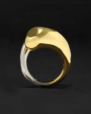 Alexis Bittar Molten Sculptural Cuff Bracelet - Two-tone,silver