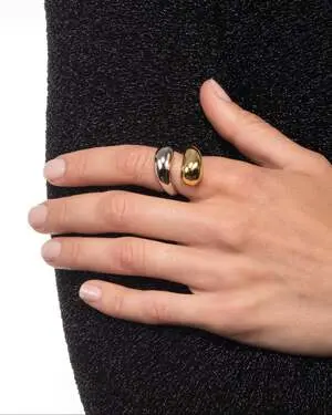 Alexis Bittar Molten Sculptural Cuff Bracelet - Two-tone,silver