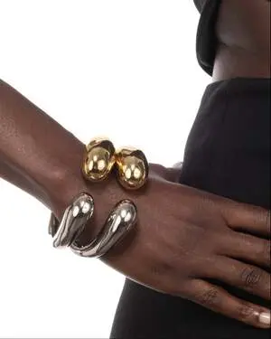 Alexis Bittar Molten Domed Hinge Cuff Bracelet - Two-tone
