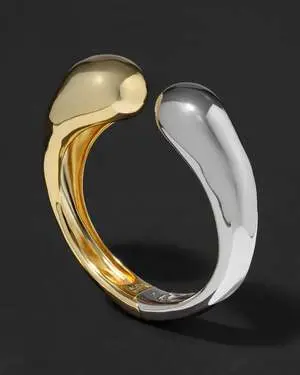 Alexis Bittar Molten Domed Hinge Cuff Bracelet - Two-tone