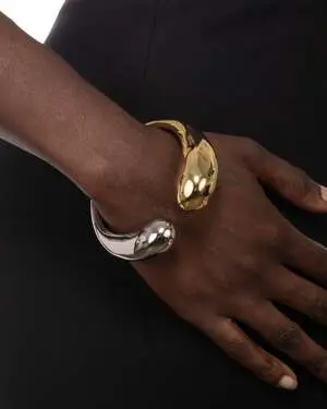 Alexis Bittar Molten Domed Hinge Cuff Bracelet - Two-tone