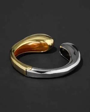 Alexis Bittar Molten Domed Hinge Cuff Bracelet - Two-tone