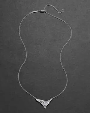 Alexis Bittar Molten Shield Pendant Necklace - Silver