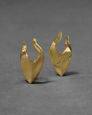 Alexis Bittar Molten Shield Post Earrings - Gold