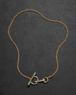 Alexis Bittar Solanales Crystal Pavé Toggle Bar Necklace