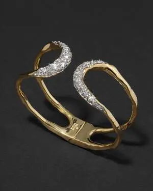 Alexis Bittar Solanales Crystal Orbiting Hinge Cuff Bracelet