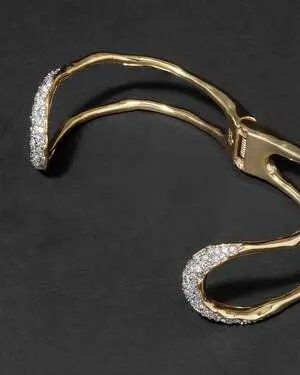 Alexis Bittar Solanales Crystal Orbiting Hinge Cuff Bracelet
