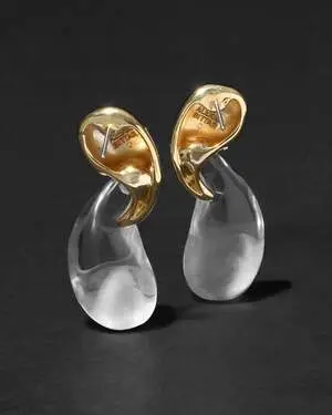 Alexis Bittar Liquid Lucite Modernist Small Post Earrings