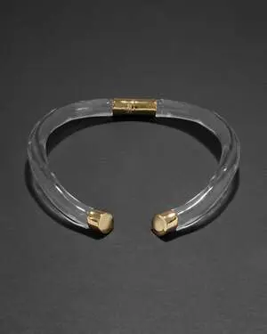 Alexis Bittar Liquid Lucite Capped Hinge Collar Necklace