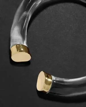 Alexis Bittar Liquid Lucite Large Capped Hinge Collar Necklace