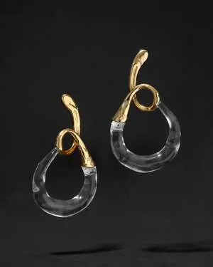 Alexis Bittar Liquid Lucite Twisted Post Earrings
