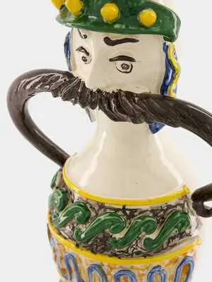 LES-OTTOMANS Hand-painted Sicilian Head Vase