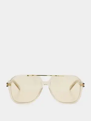 Saint Laurent Sl 545 Aviator Sunglasses - Cream