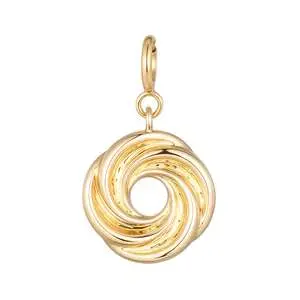 LARISA BEAUMONT 14k Solid Vortex Charm Pendant - Gold